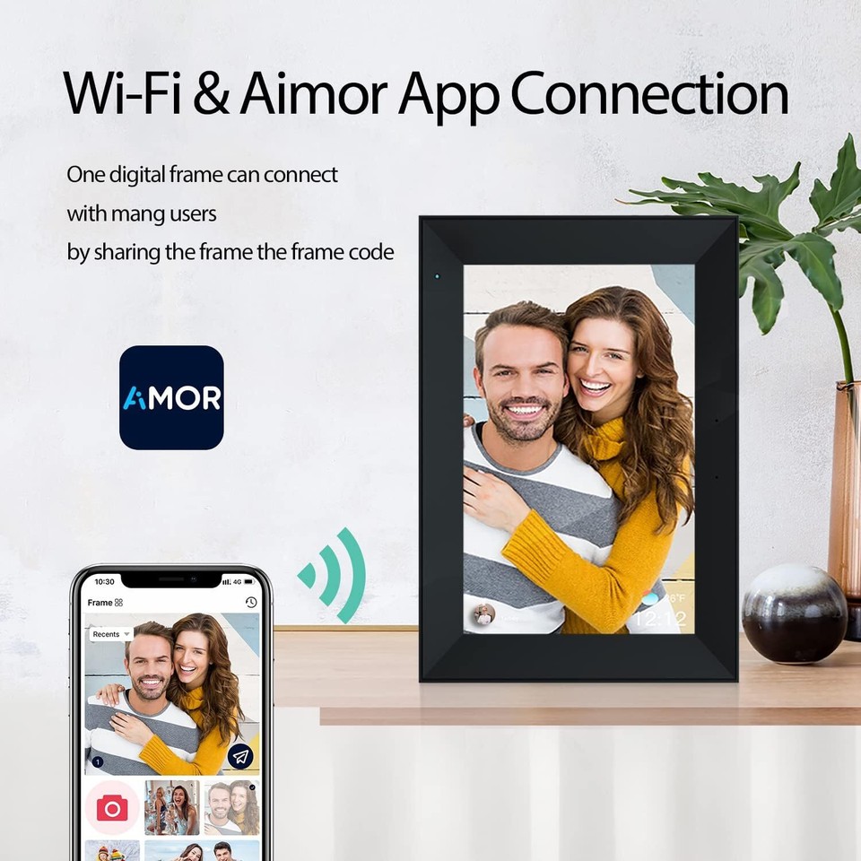 AEEZO 10.1 Inch WiFi Digital Picture Frame Touch 32GB Storage Smart ...