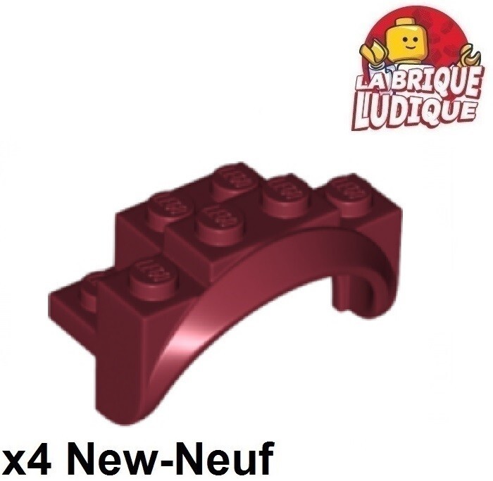 Lego 4x Vehicle Mudguard 4x2 1/2x2 1/3 Arch Round Dark Red 35789 | eBay