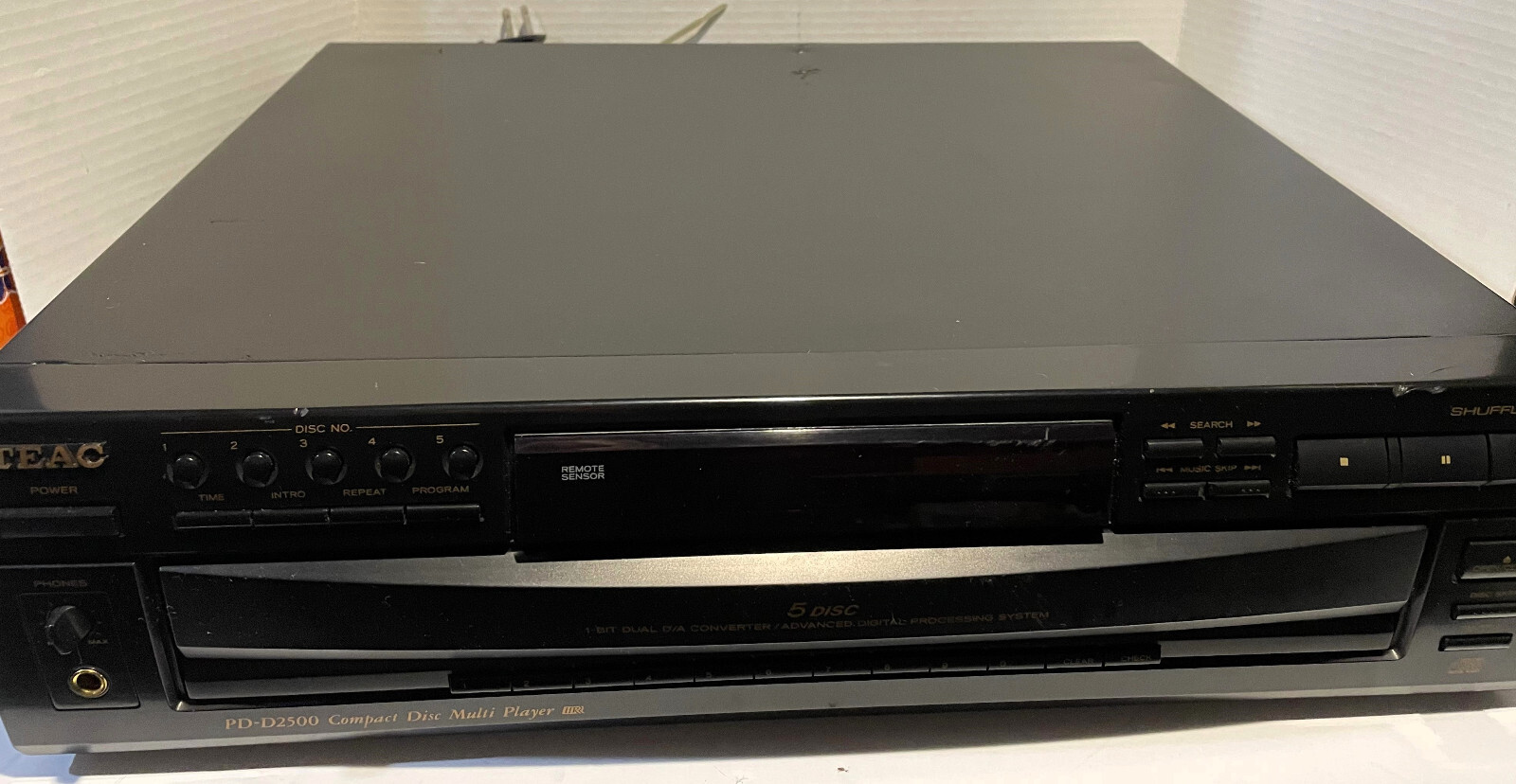 TEAC PD-D2500 5 Disc CD Compact Disc Changer Player MP3 TESTED & WORKS ...