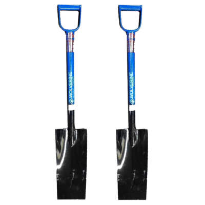 Wolverine DH-15SB All Steel D Handle Spade Shovel 15” Straight Blade ...