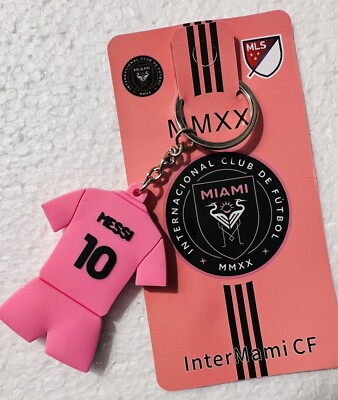 Lionel MESSI Key Chain / Jersey Style PVC Keyring With INTER MIAMI CF ...