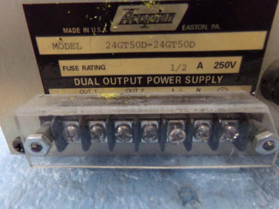 Acopian Model: 24GT50D-24GT50D Dual Output Power Supply. Unused Old ...