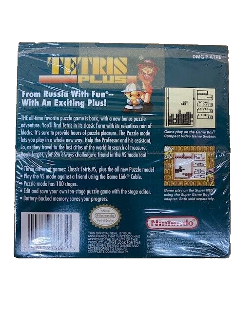 Tetris Plus (Nintendo Game Boy, 1997) - SEALED - NEW 45496730659 | eBay