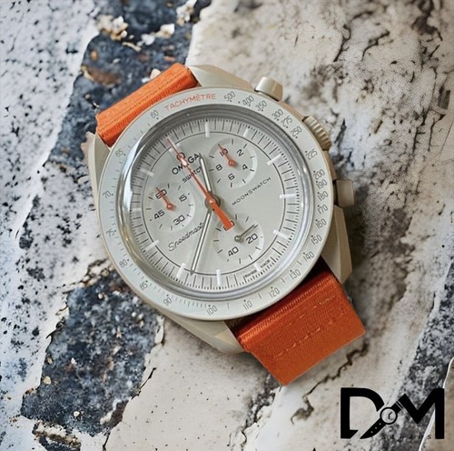 Omega x Swatch - Orange Nylon Strap Fits Mission To Jupiter (WATCH NOT ...