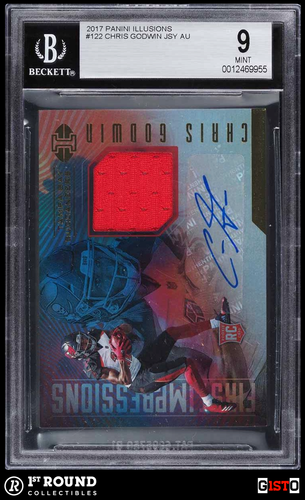 POP 1: Chris Godwin RC BGS 9 w 10 Auto: 2017 Panini Illusions Rookie ...