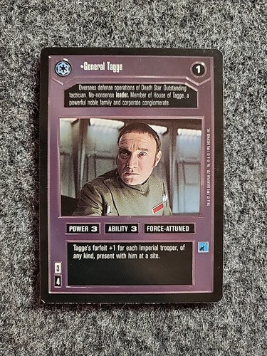 Star Wars CCG Premiere Limited Black Border General Tagge Imperial | eBay