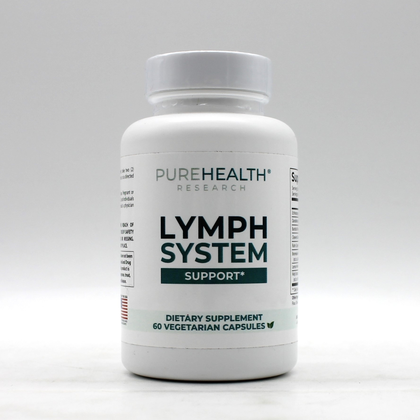 Pure Health Research LYMPH SYSTEM SUPPORT 60 Vegetarian Capsules Exp ...