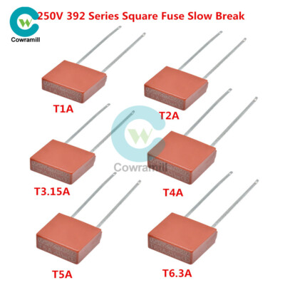 10/50/100PCS 392 Series Square Fuse 250V T2A T4A T1A T5A T6.3A T3.15A ...