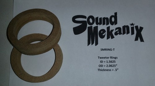 MDF Speaker / Spacer Rings, Tweeter Rings 1/2" Thick One Pair Made In ...
