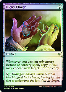 Lucky Clover FOIL Throne of Eldraine HEAVILY PLD Artifact Uncommon CARD ...