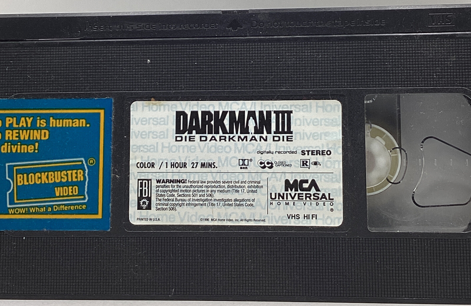 Darkman III Die Darkman Die VHS 1996 Tape Only No Box **Buy 2 Get 1 ...