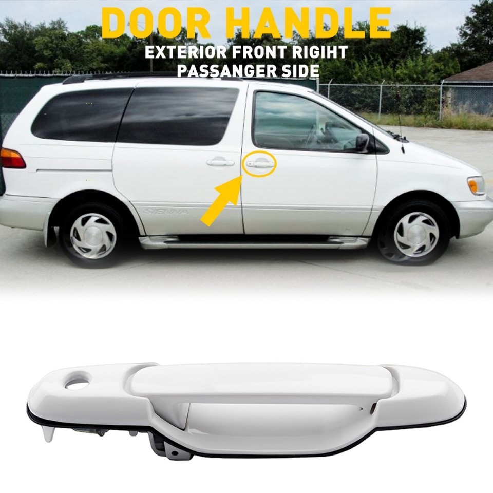 Door Handle For 1998-03 Toyota Van Sienna Front Outer Right White 69210 ...