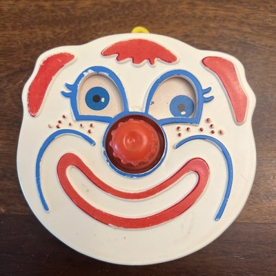 Vintage 1970s Clown Wind Up Face Music Box With Rotating Eyes Sanitoy ...