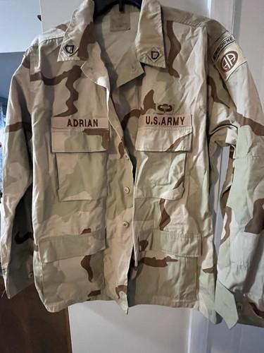 Vintage US Army Military Desert Camo Coat Cold Weather Jacket Sz Large ...