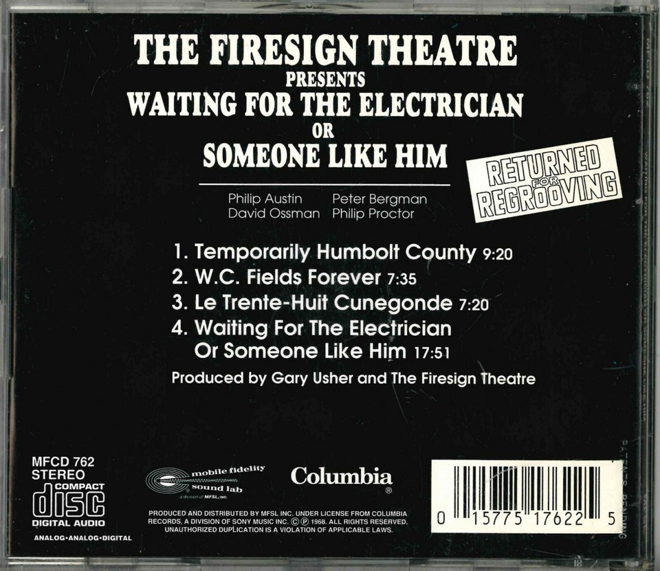 The Firesign Theatre Waiting For The Electrician Or Someone Like Him ...