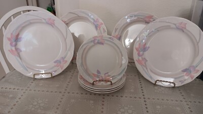 8 Vintage Charmstone Chin Hung Plates Four 10-in Dinner & Four 7-in ...