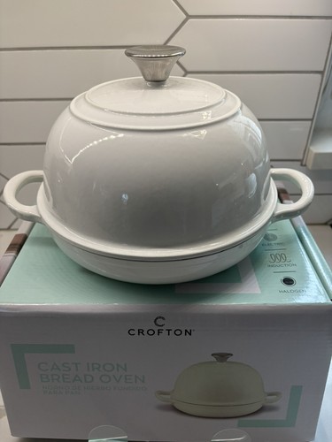 NEW Aldi Crofton Cast Iron Bread Oven 9" Enameled White New in Box | eBay