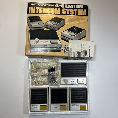 Archer 4-Station Intercom System New Retro Vtg- RadioShack- | eBay