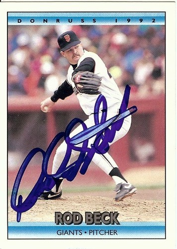 Rod Beck Signed Autographed Baseball Card 1992 Donruss #461 Giants ...