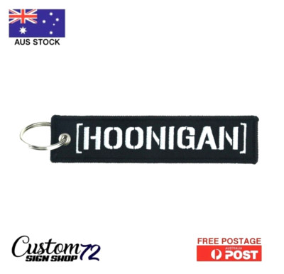 Hoonigan Keyring Motorcycle Key Chain Wrc Rally Race Embroidered Car ...