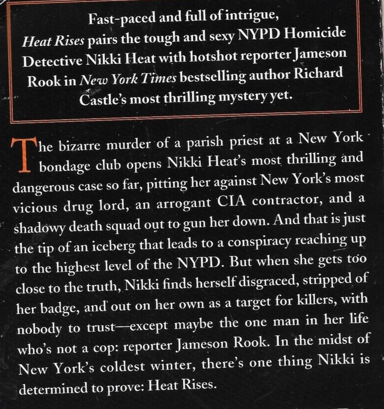 Richard Castle Heat Rises Paper Back | eBay