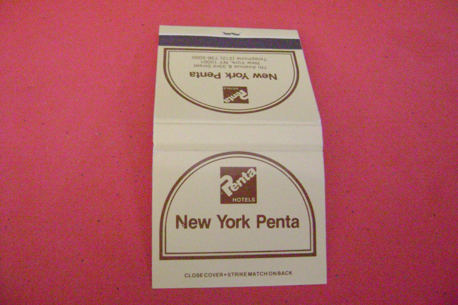 1- Match Book, "THE NEW YORK PENTA HOTEL", New York City, complete, A++ ...