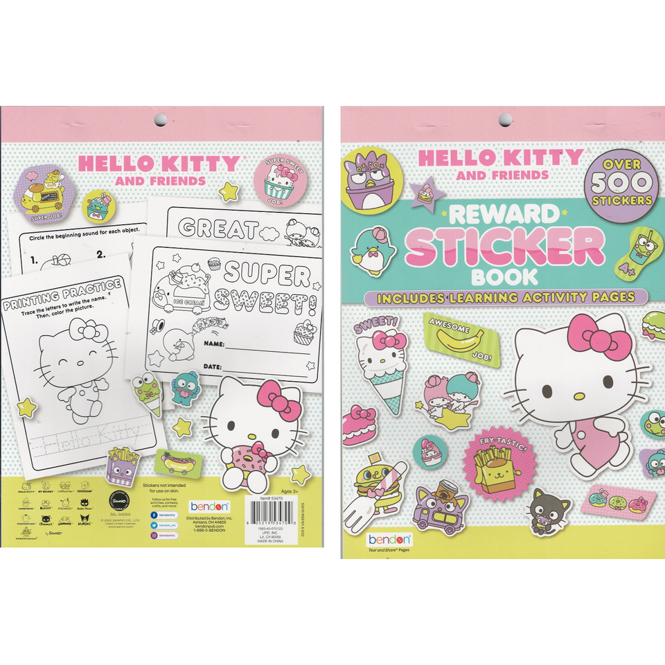 Hello Kitty and Friends Reward Sticker Book & Learning Activities for ...