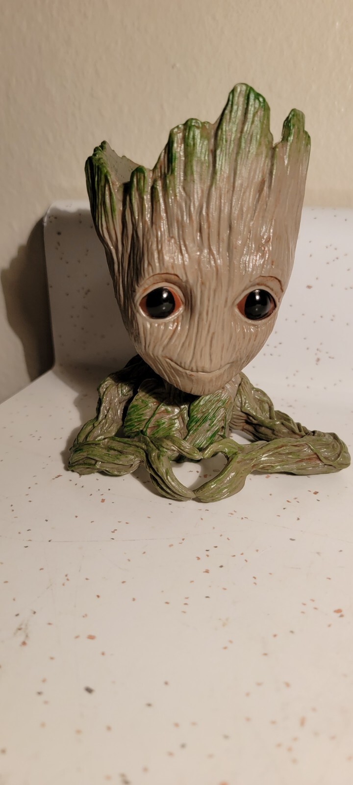 BABY GROOT TREE MAN GUARDIANS GALAXY DESK PEN HOLDER FLOWER POT HEART ...