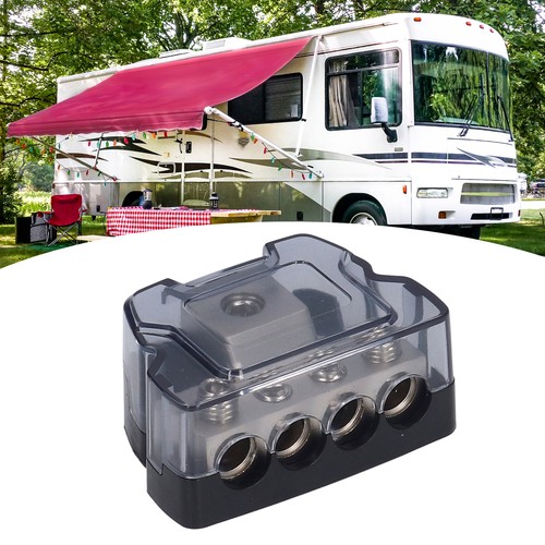 4 Way Power Distribution Block Amp Fuse Holder Ground Distributor ...