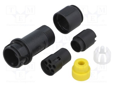 Connector: Round Pin: 6 Plug Female Contactless PXP4011/06S/5055 Px-Ste ...