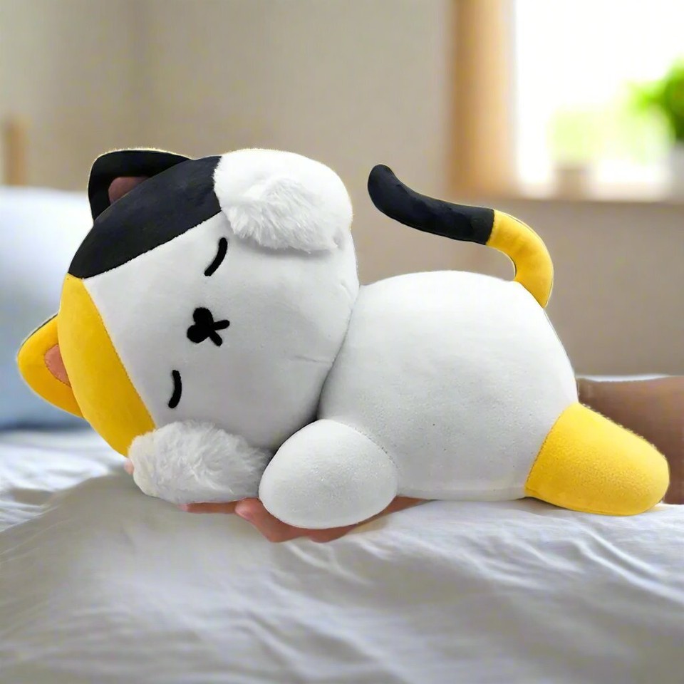 Kenji Cats Soft Plush Toys Fortune Cat, Sleepy Lucky Cat, Two Tail ...