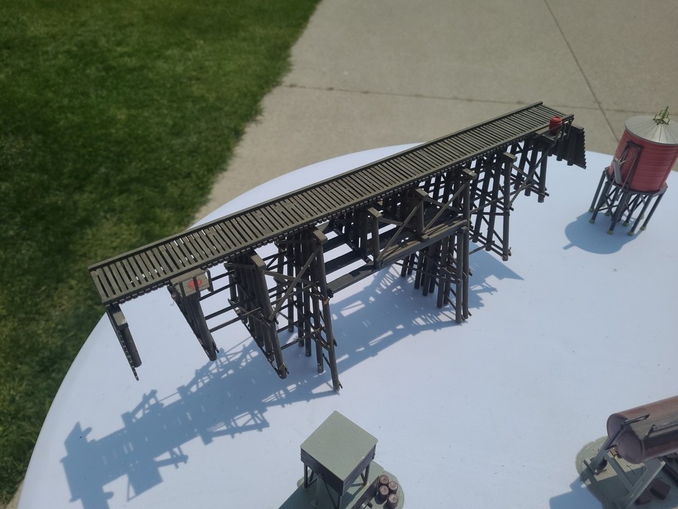 HO Scale Trackside Accessory Lot With handmade wooden Bridge! | eBay