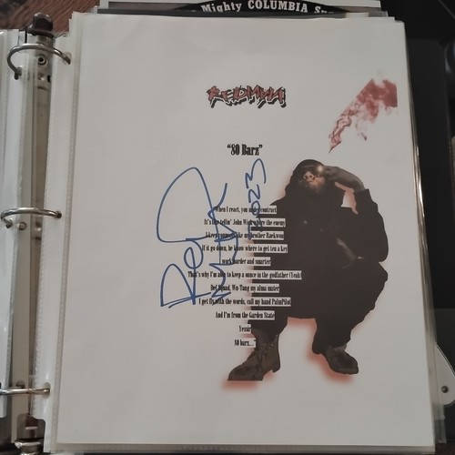 Redman Autographed 8x10 Lyric Sheet With COA From Beckett | eBay