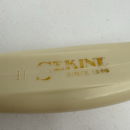 Sekine White Bristle Ladies Hair Brush #11 Vintage Easy Hold Thumb Clean | eBay
