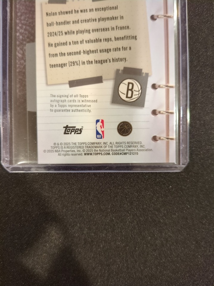 2025-26 Topps Basketball Nolan Traore New Applicant Auto RC | eBay