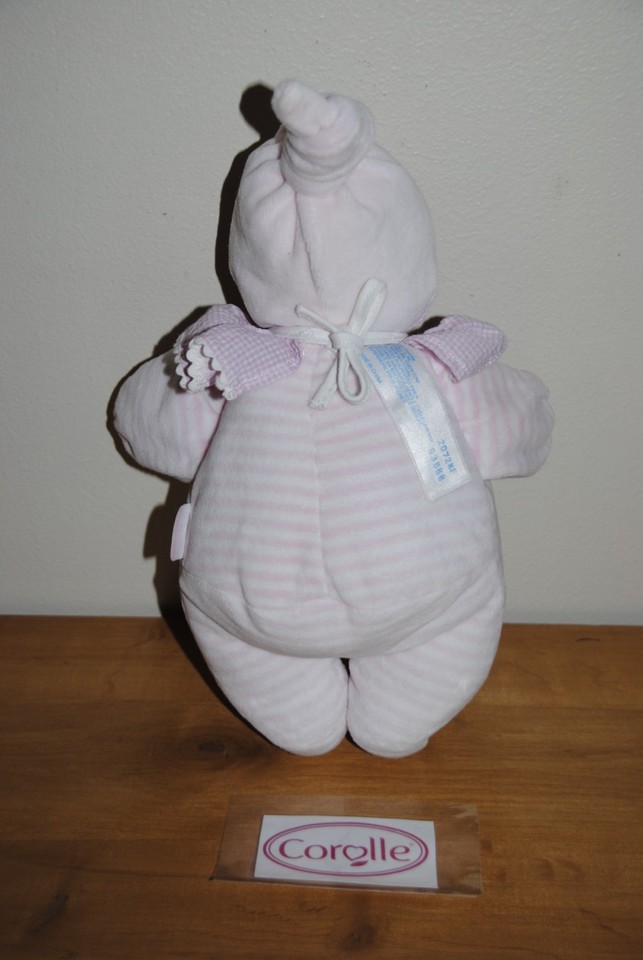 Doudou Poupon Poupée Babipouce COROLLE 2012 Rayé Rose Blanc 30 Cm | eBay
