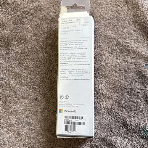 Microsoft Surface Mini DisplayPort to HDMI 2.0 Adapter EJU-00001 Model ...
