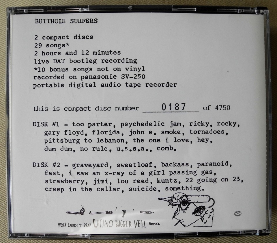 BUTTHOLE SURFERS - Double Live MINT psych punk Latino Bugger Veil #0187 ...