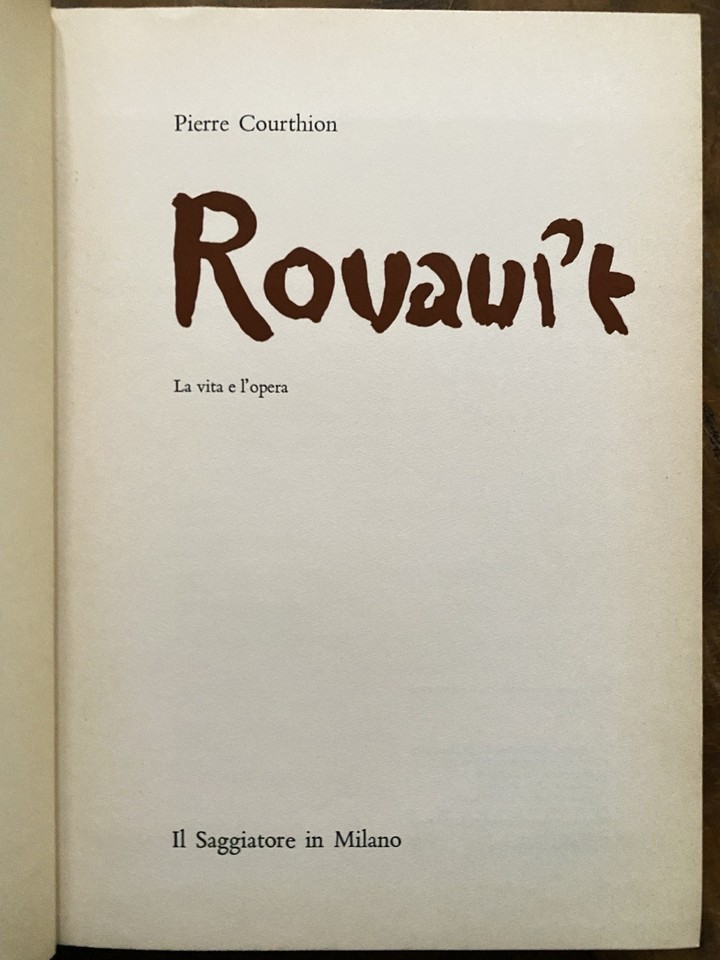 Pierre Courthion - Rouault - Il Saggiatore 1964 | eBay