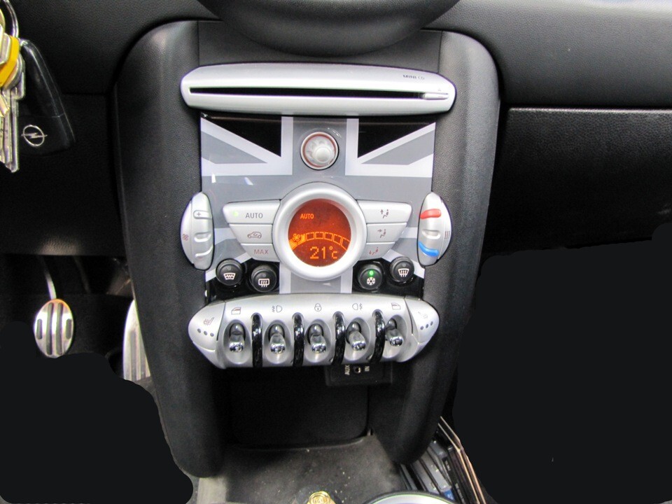 MITTELKONSOLE UNION JACK BLACK für MINI COOPER R55 CLUBMAN R60 ...