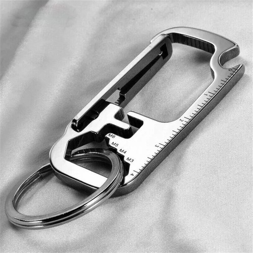 New Stainless Steel Multi Function Key Chain Clip Hook Buckle Key Ring ...