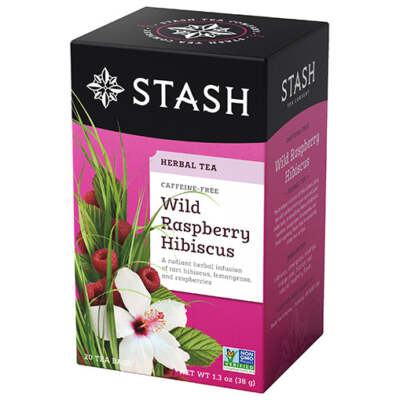 2 Pack - Stash Wild Raspberry Hibiscus Herbal Tea Bags - 20 Count | eBay