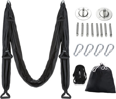 Aerial Yoga Swing Hammock Kit Set, Inversion Trapeze with Extensions ...