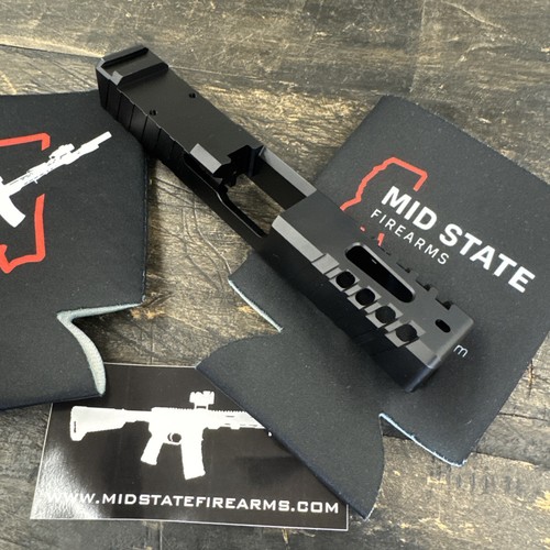 Gen3 rmr Milled slide for glock 19 With Window Ports, Serrations, Black ...