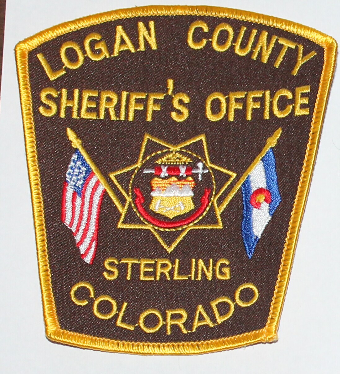 LOGAN COUNTY SHERIFF'S OFFICE Sterling Colorado CO & US Flags SO SD ...