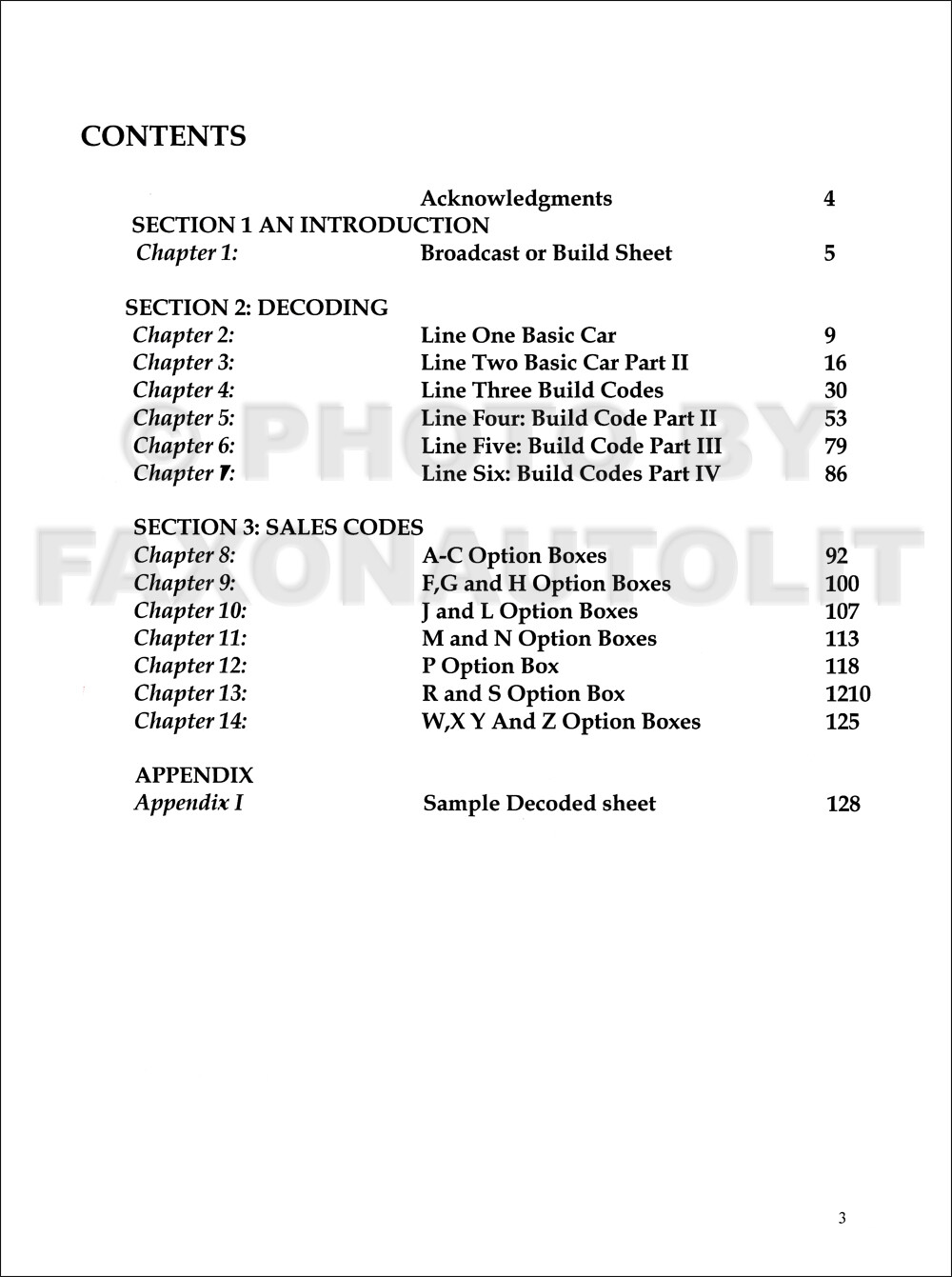 Chrysler Dodge Plymouth Build Sheet Decoder 1969 1970 1971 1972 1973 ...