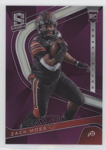 2020 Panini Chronicles Draft Picks Spectra Purple /99 Zack Moss #8 ...