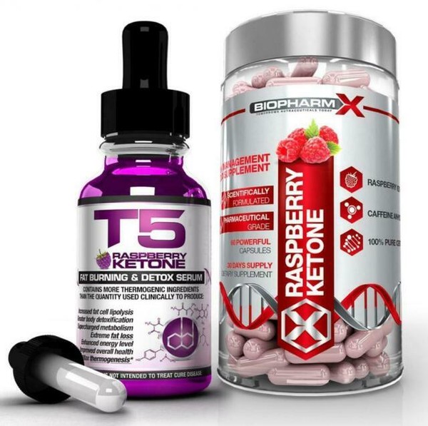 Biopharm-X Raspberry Ketone 60 Diet Pills and T5 Raspberry Ketones 30ml ...