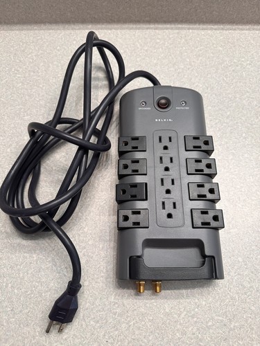 Belkin 12 Outlet Relocatable Power Pivot Surge Protector Model ...