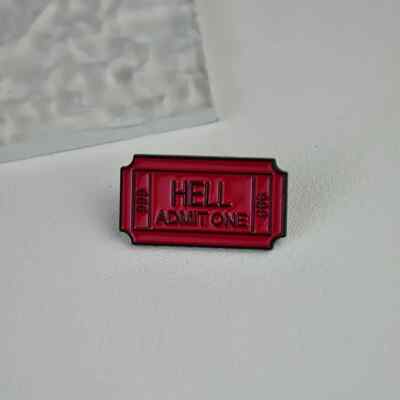 Hell Admit One Ticket 666 Pin Badge Brooch | eBay